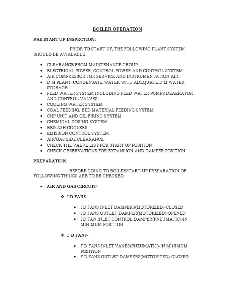 Boiler Operation | PDF | Furnace | Boiler
