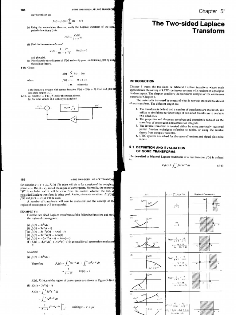 Ch#5 The Two-Sided Laplace Transform | PDF | Laplace Transform ...