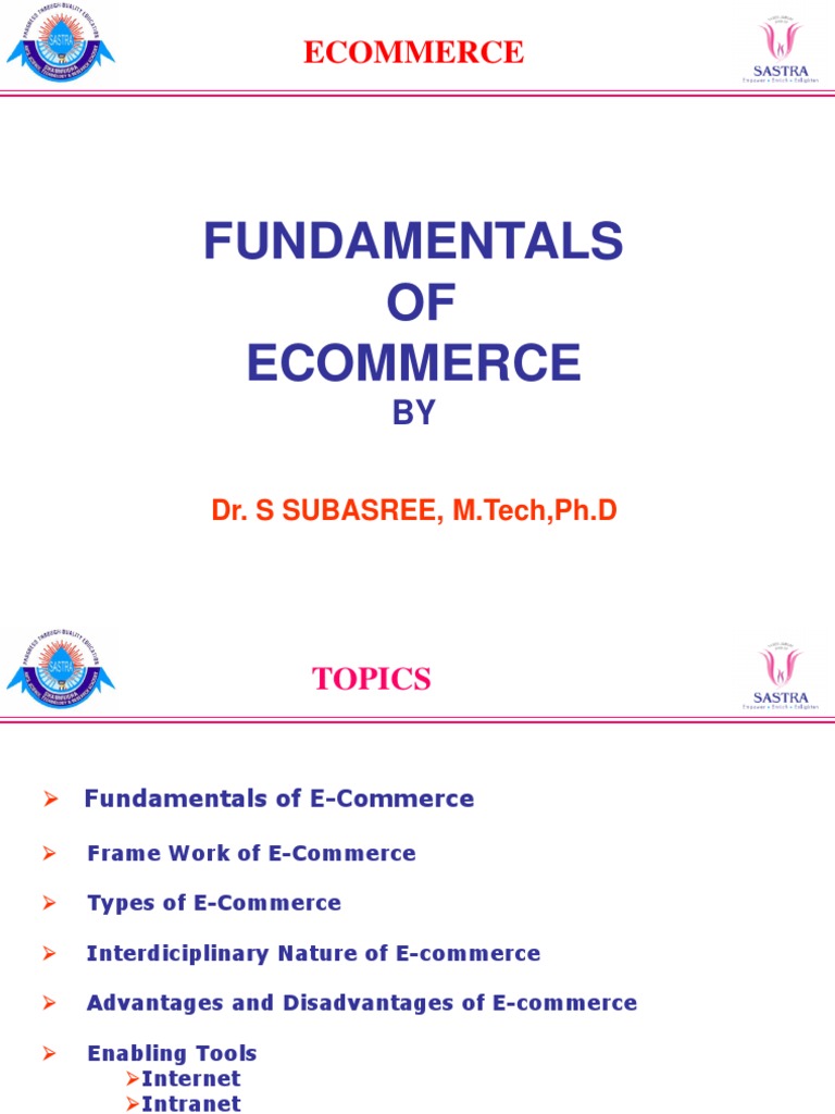 Fundamentals of ECommerce | PDF | Computer Network | E Commerce