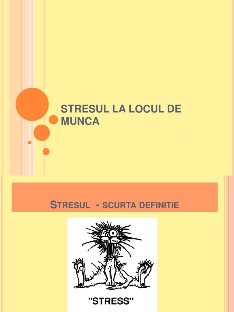 Stresul La Locul de Munca | PDF