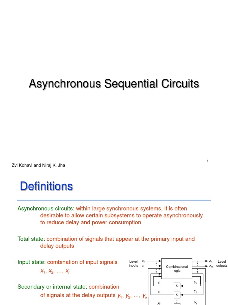 Analysis and Design of Asynchronous Sequential Circuits | PDF ...