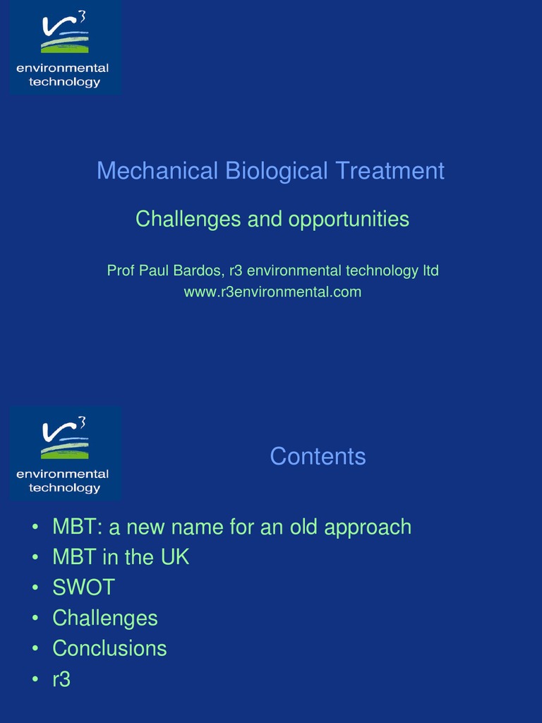 08 Paul Bardos MBT | PDF | Waste | Waste Management