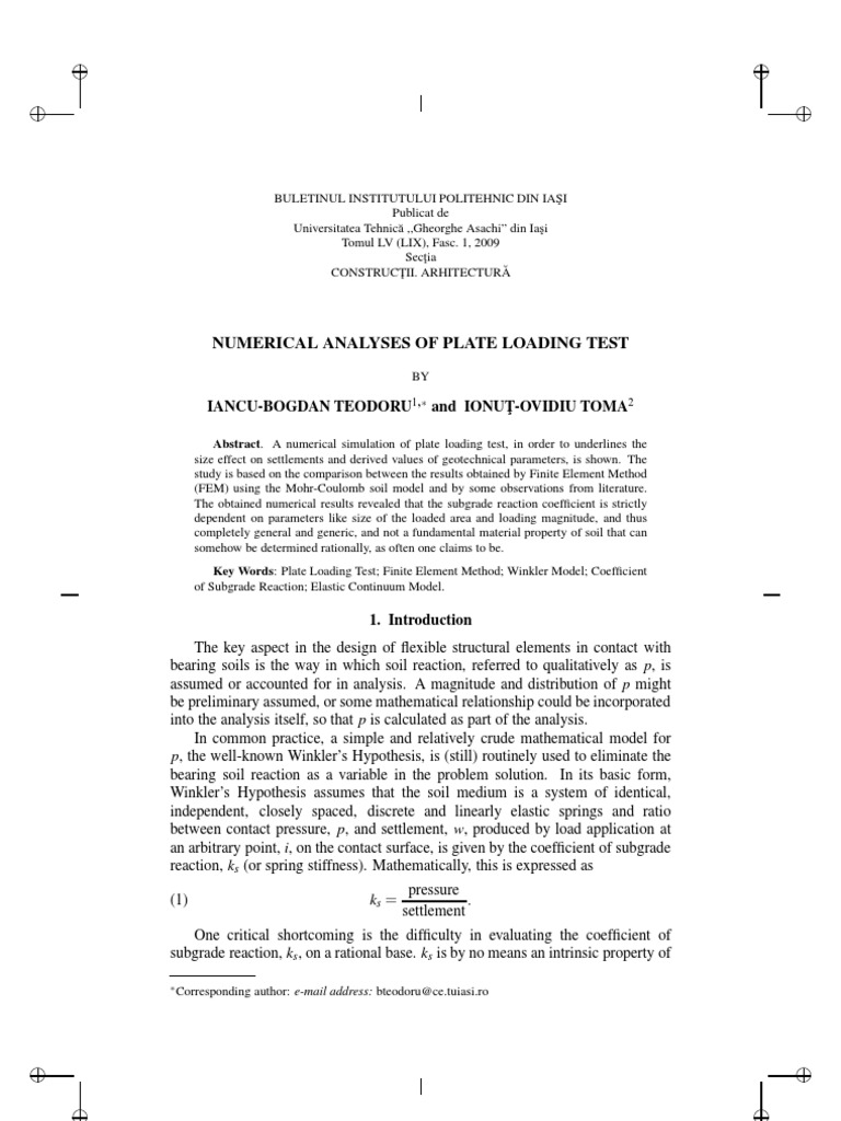 Plate Load Test PDF | PDF | Young's Modulus | Elasticity (Physics)