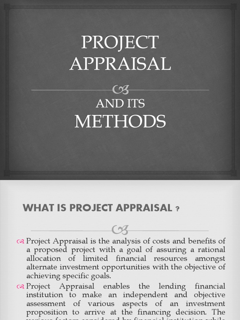 Project Appraisal Methods | PDF | Net Present Value | Internal Rate Of ...