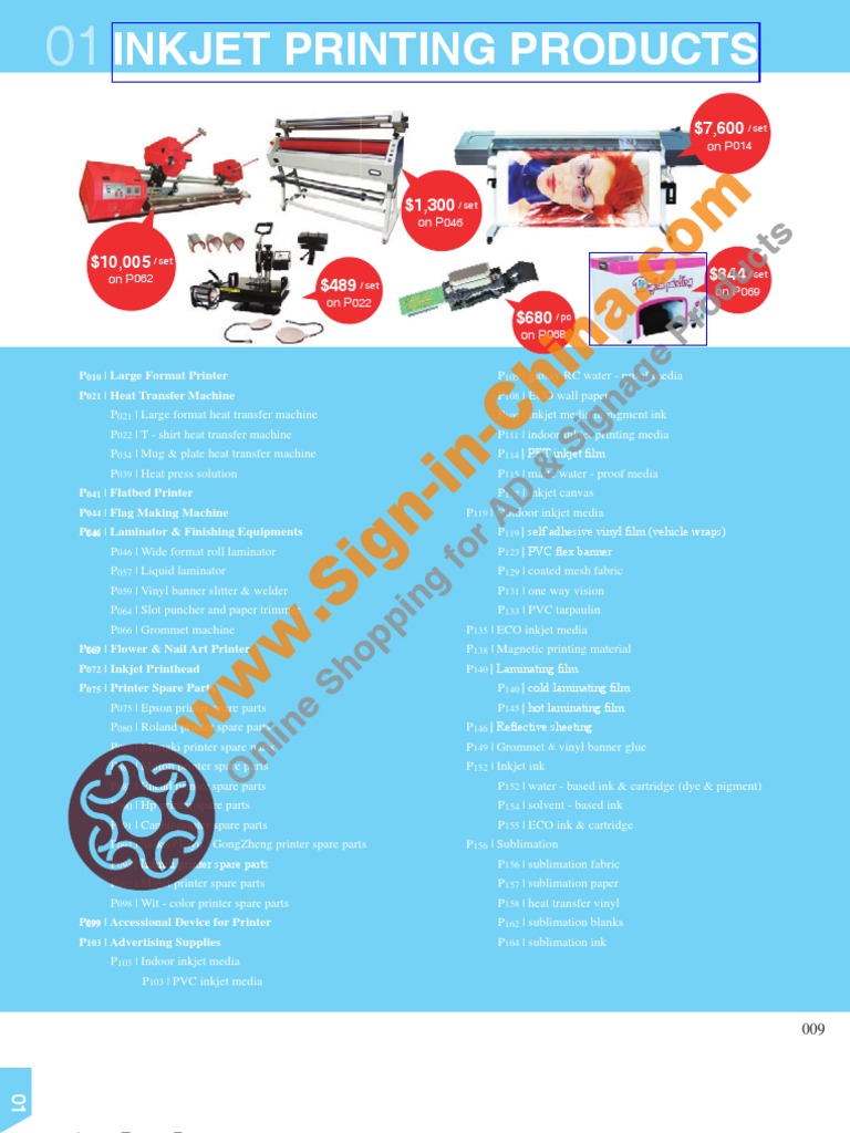 Inkjet Printing Products | PDF | Printer (Computing) | Printing