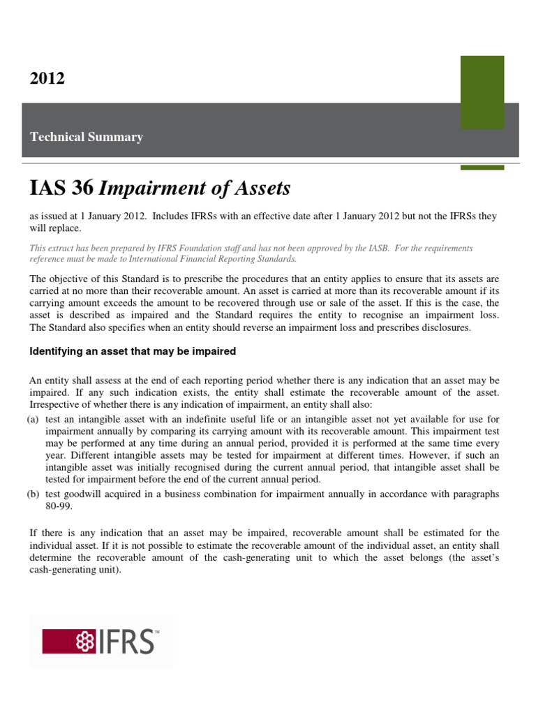 Ias 36 PDF | PDF | Goodwill (Accounting) | International Financial ...