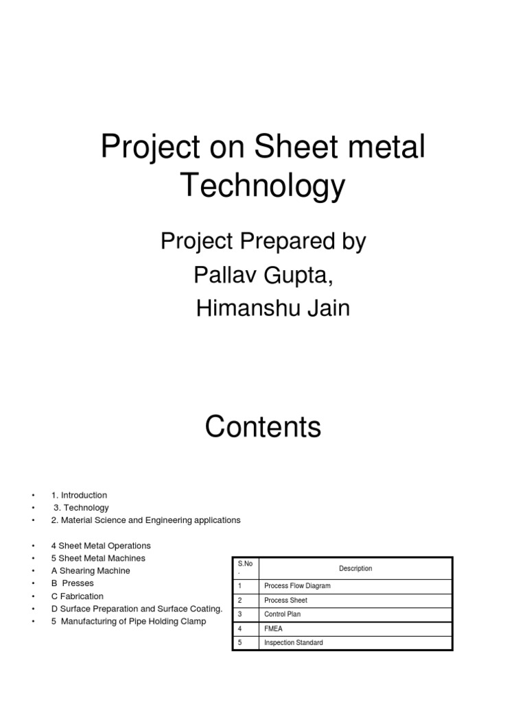 Project On Sheet Metal Technology | PDF | Ductility | Deformation ...
