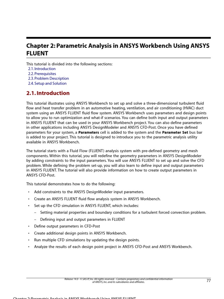 Chapter 2 Parametric Analysis In Ansys Workbench Using Ansys Fluent Pdf