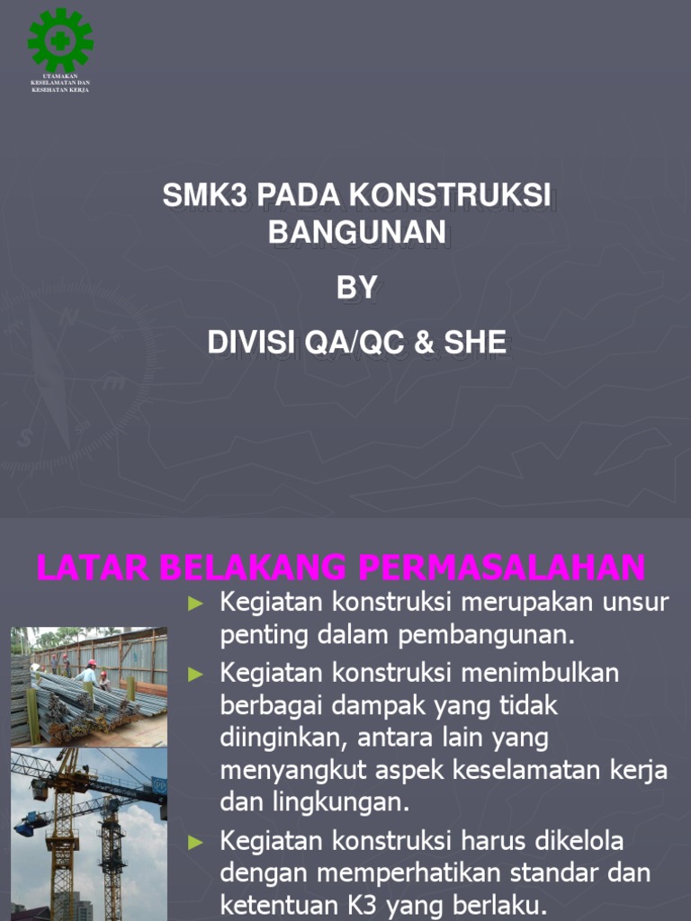 SMK3 Konstruksi Bangunan | PDF