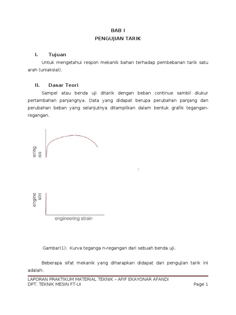 Pengujian Tarik | PDF