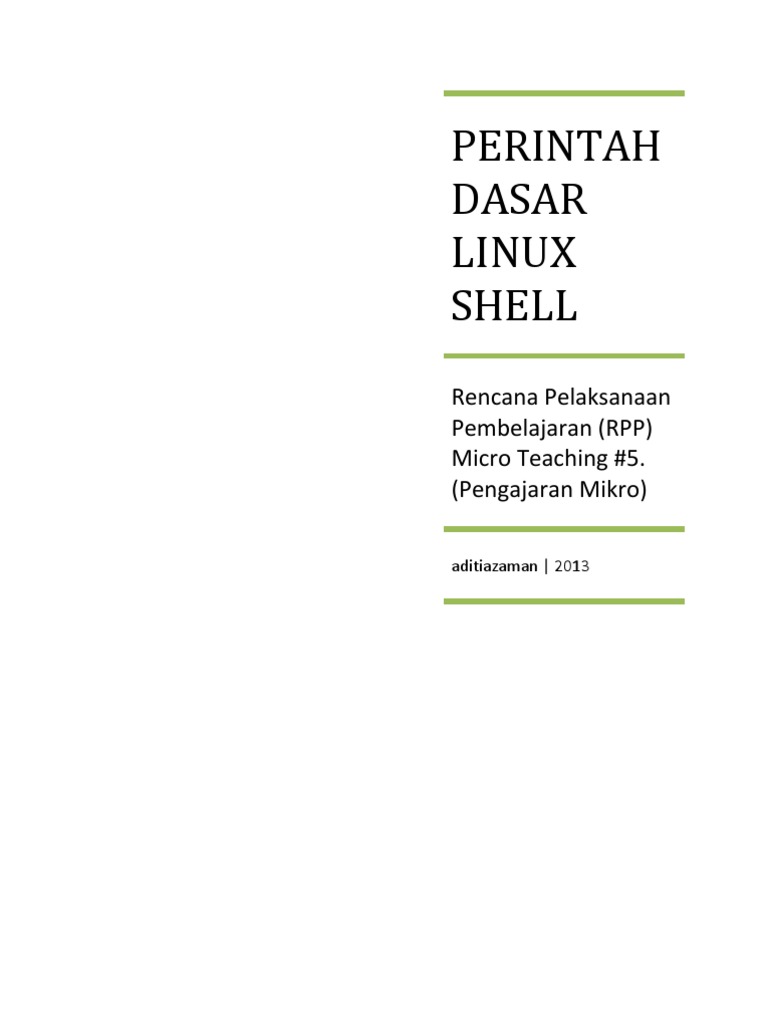 Perintah - Perintah Dasar Dalam Linux Shell | PDF
