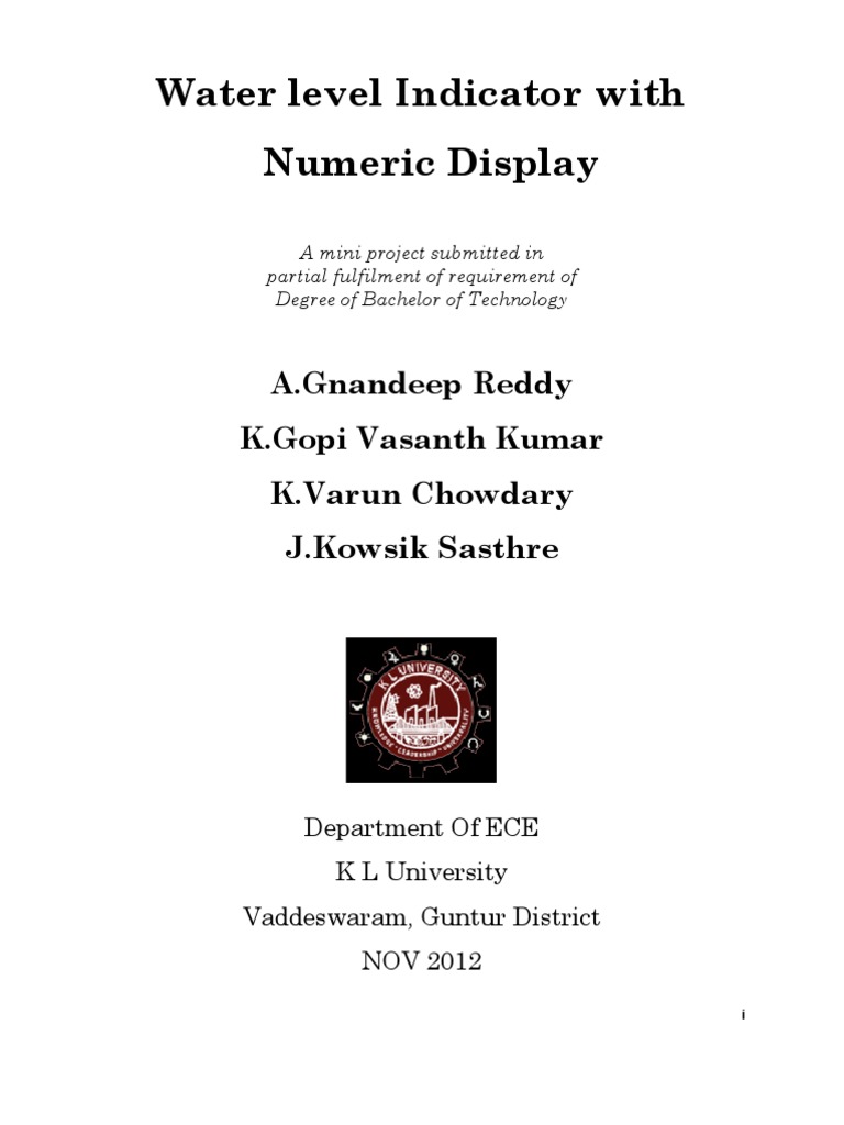 Water Level Indicator With Numeric Display - Final | PDF | Electronic Circuits | Binary Coded ...
