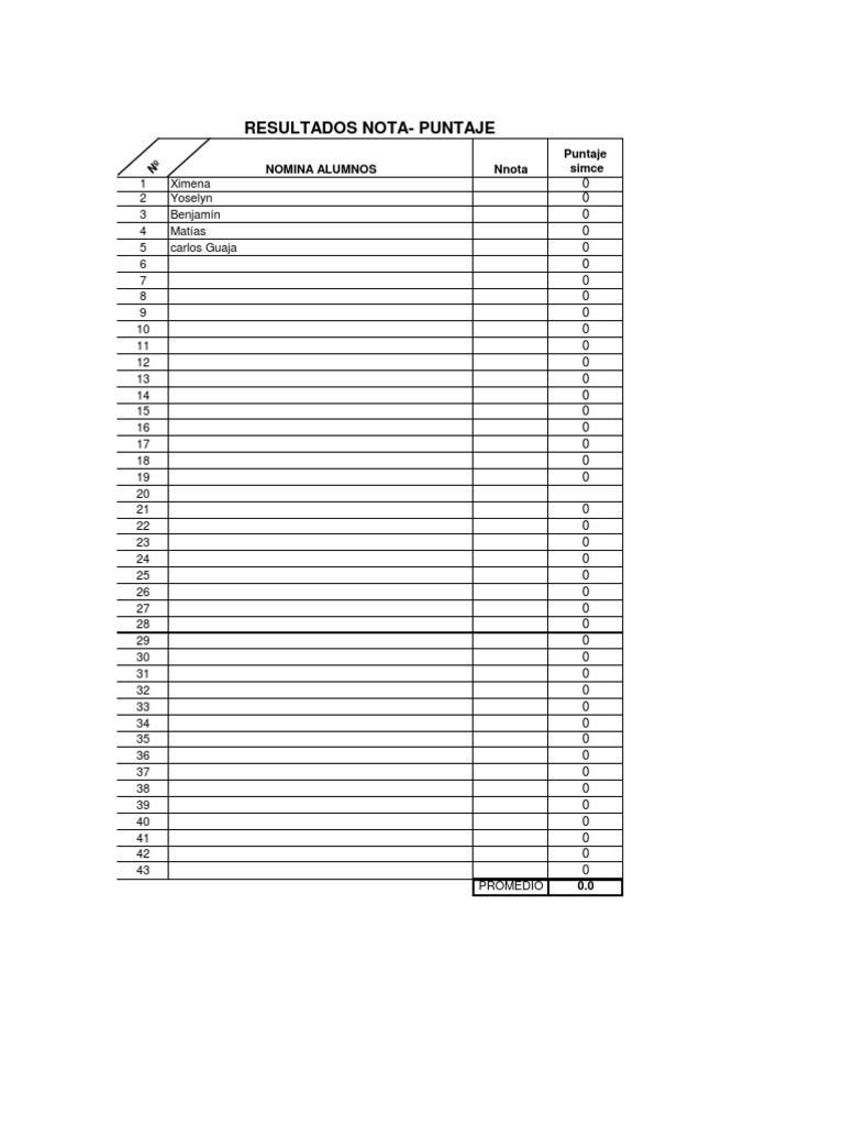 Conversion Nota-Puntaje Simce | PDF