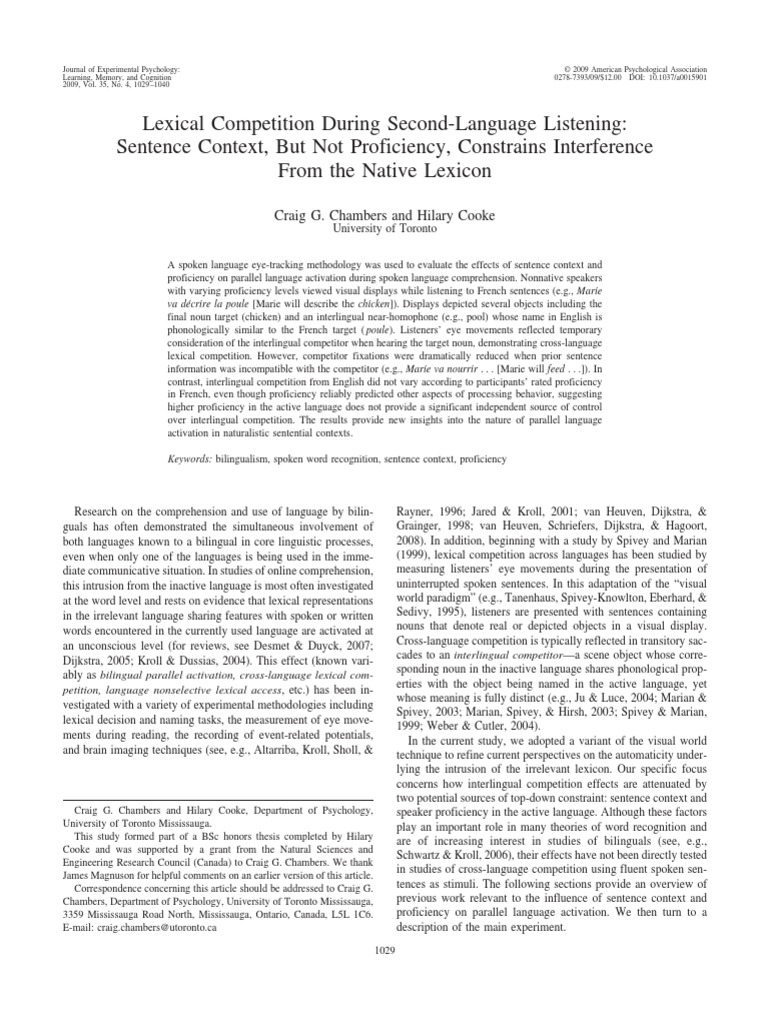 Craig C. Chambers, Hilary Cooke | PDF | Semantics | Multilingualism