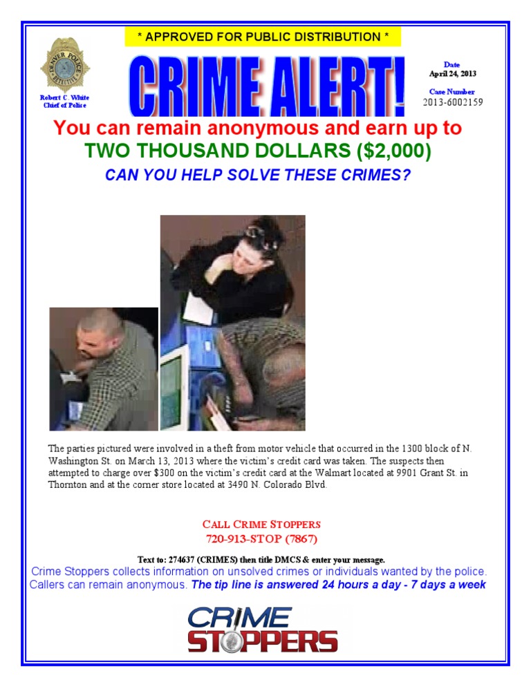 Anonymous Crime Tip Rewards | PDF