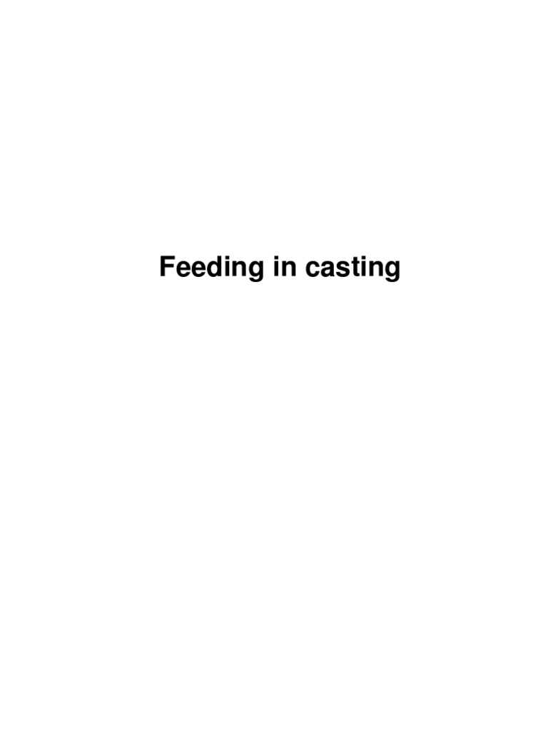 Casting Shrinkage and Feeding Rules | PDF