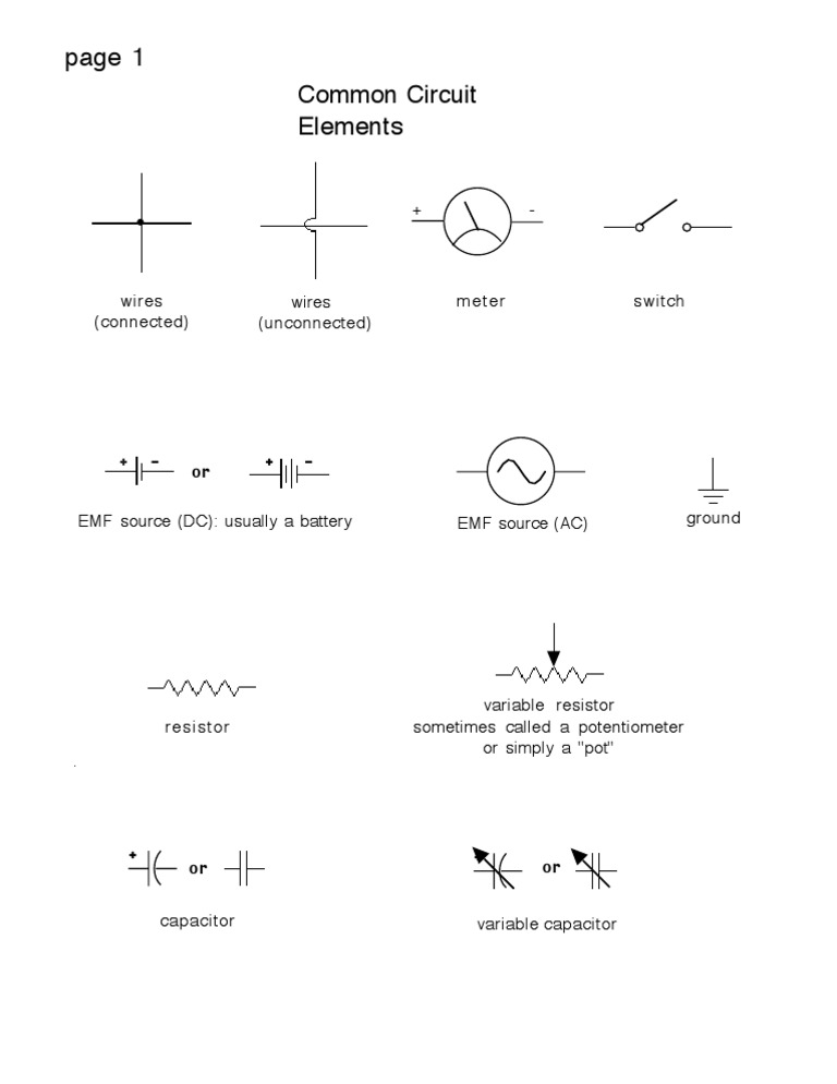 Circuit Symbols 1 | PDF