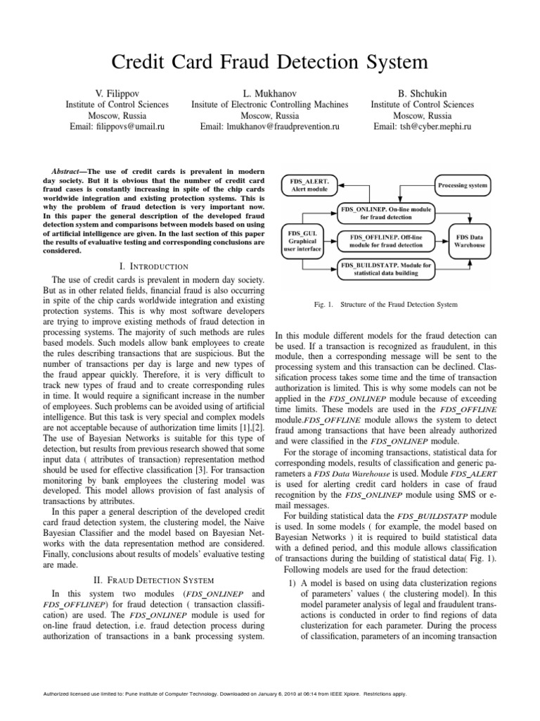 Credit Card Fraud Detection | PDF | Bayesian Inference | Bayesian Network