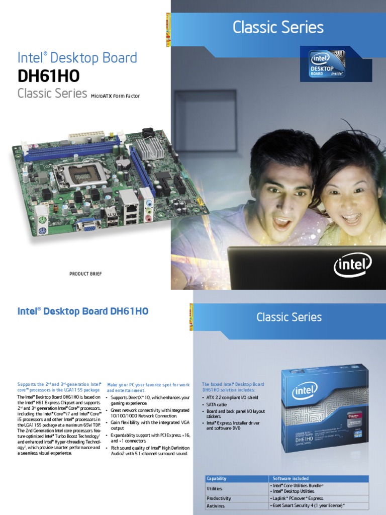 Desktop Board Dh61ho Classic Brief | PDF | Intel | Bios