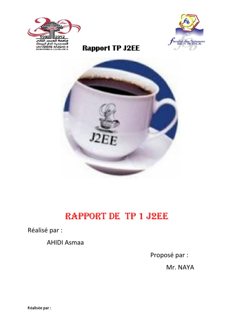 Rapport de TP 1 J2EE | PDF | Servlet | NetBeans