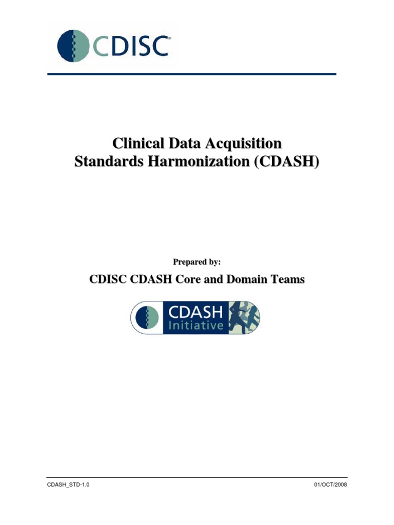 Cdash STD 1 0 2008 10 01 | PDF | Clinical Trial | Computing