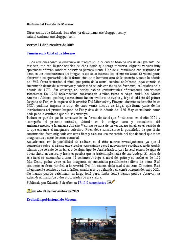 Historia Del Partido de Moreno | PDF | Buenos Aires | Ferrocarril