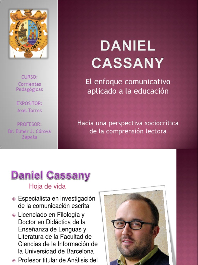 Daniel Cassany | PDF | Constructivismo (filosofía de la educación ...