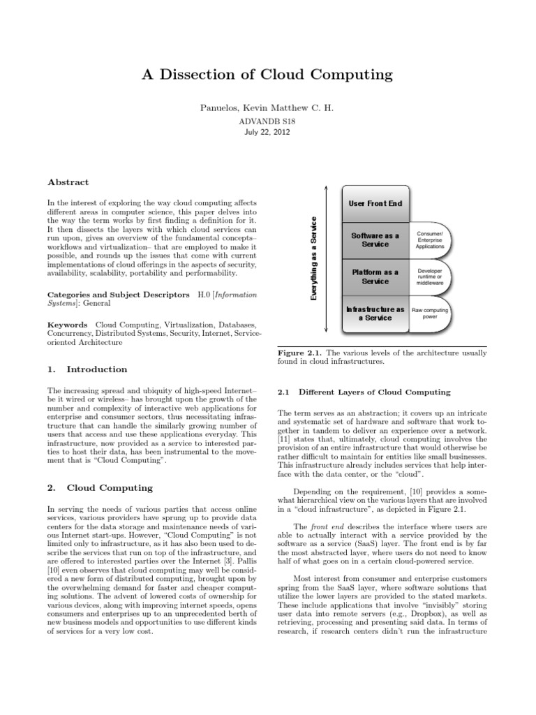 A Dissection of Cloud Computing | PDF | Software As A Service | Cloud ...