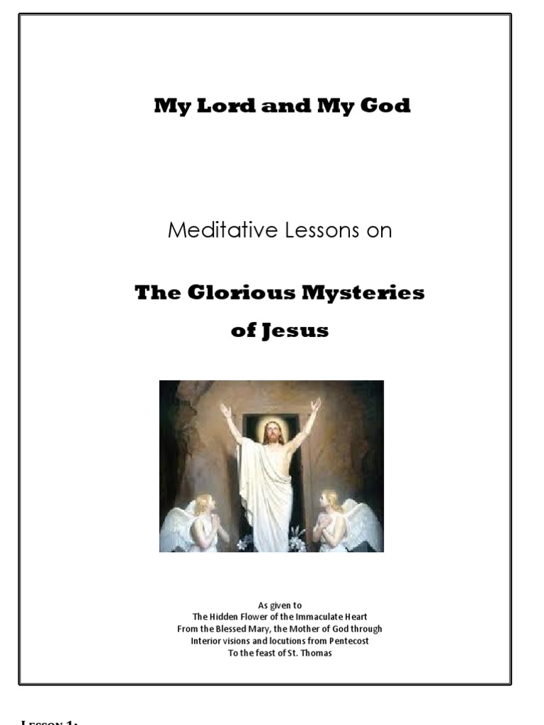 The Glorious Mysteries of Jesus | PDF | Salvation | Mary, Mother Of Jesus