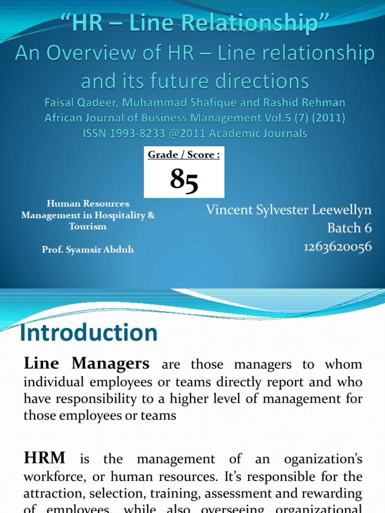 HR - Line Relationship - Vincent (1263620056) | PDF | Human Resource ...