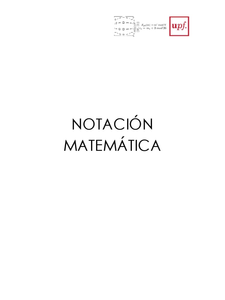 DA Notacion Matematica | PDF | Conjunto (Matemáticas) | Multiplicación