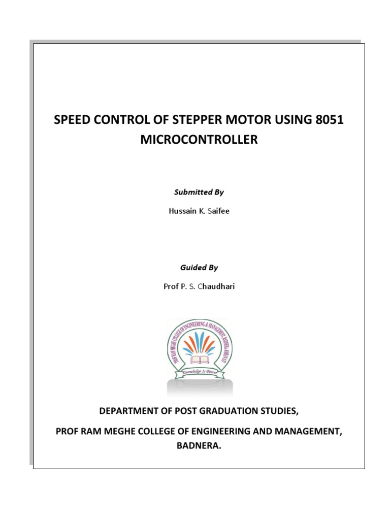 Stepper Motor Control Using 8051 | PDF | Microcontroller | Electrical Connector