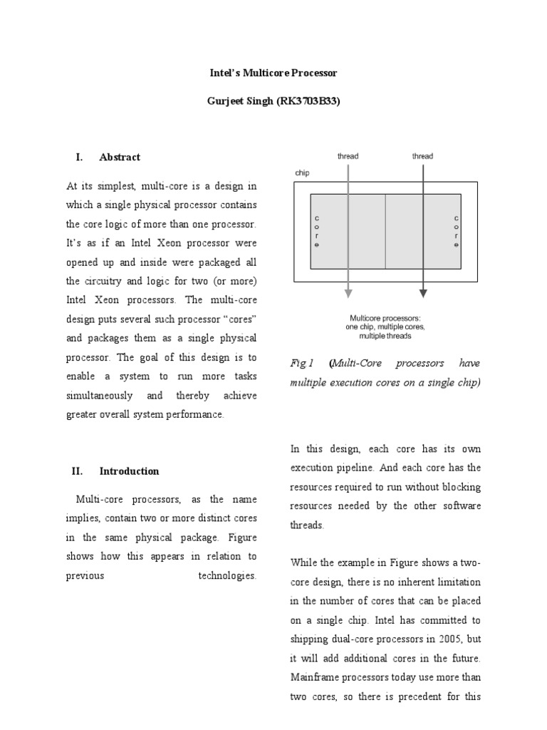 Intel Core's Multicore Processor | PDF | Multi Core Processor | Central Processing Unit