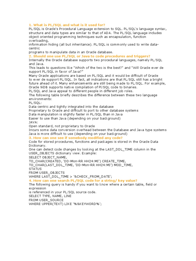 What Is PL/SQL and What Is It Used For? | PDF | Pl/Sql | Sql