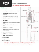 Custom Suit Measurement Form: A B C D E F G H I J K L M N O P Q | PDF ...