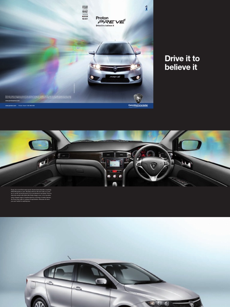 Proton Preve Brochure PDF | PDF | Transmission (Mechanics) | Land Vehicles