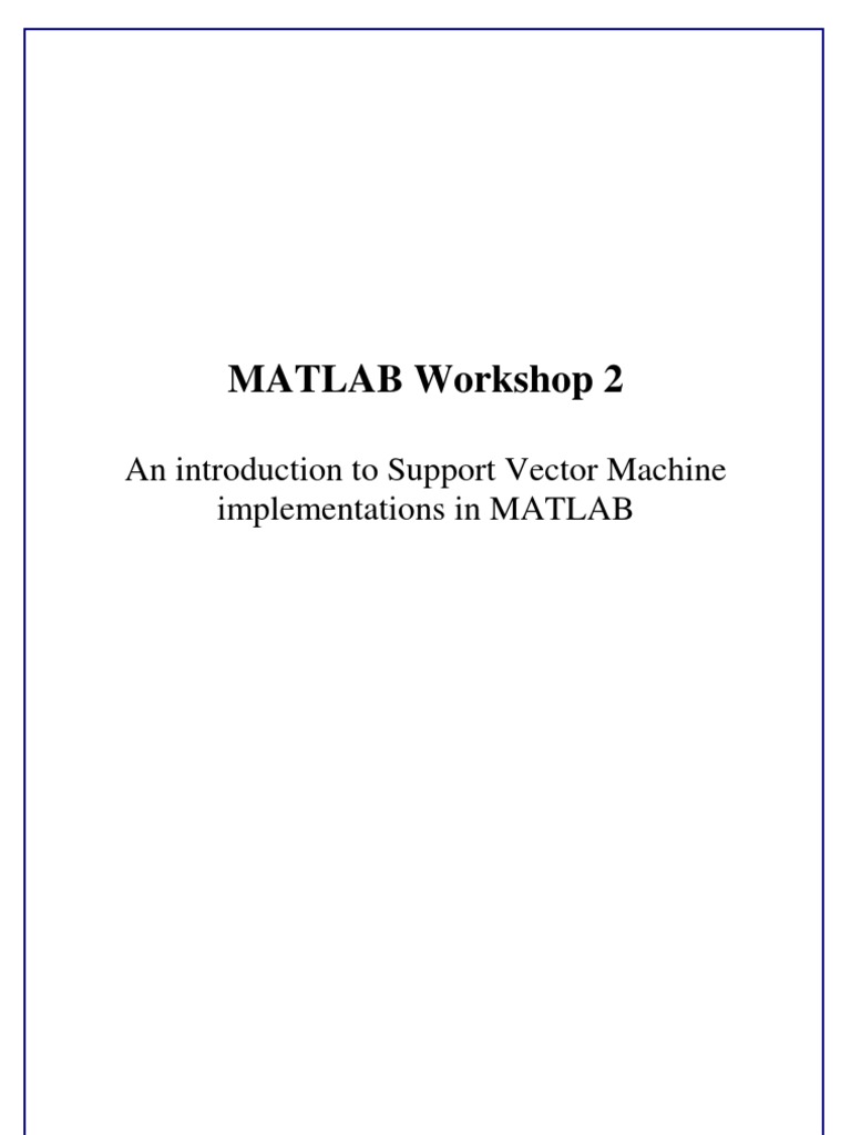 SVM in Matlab | PDF | Support Vector Machine | Matrix (Mathematics)