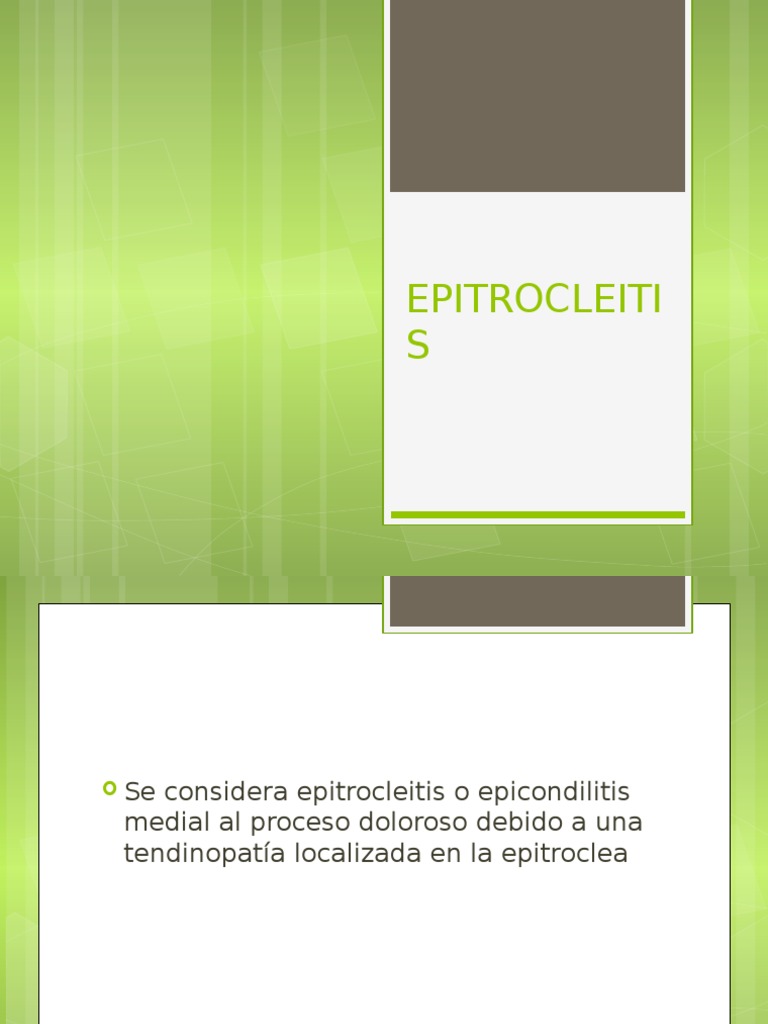 EPITROCLEITIS | PDF | Codo | Sistema musculoesquelético