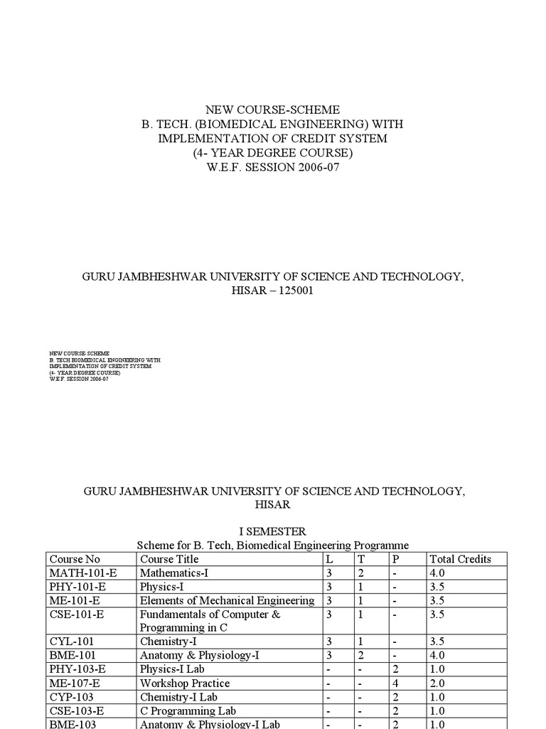Syllabus BME | PDF | Biomedical Engineering | Integral
