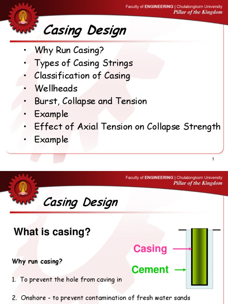 10 Casing Design | PDF | Casing (Borehole) | Strength Of Materials