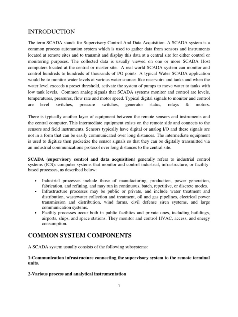 Common System Components | PDF | Programmable Logic Controller | Scada