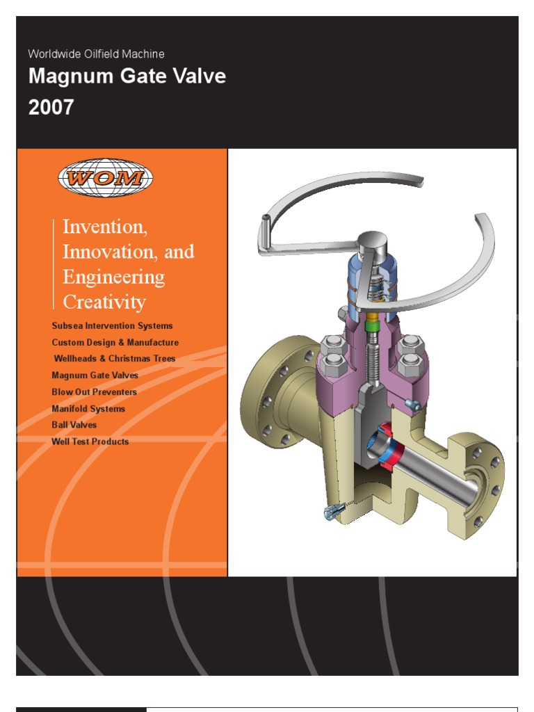 WOM Magnum Gate Valve Brochure | PDF | Valve | Bearing (Mechanical)