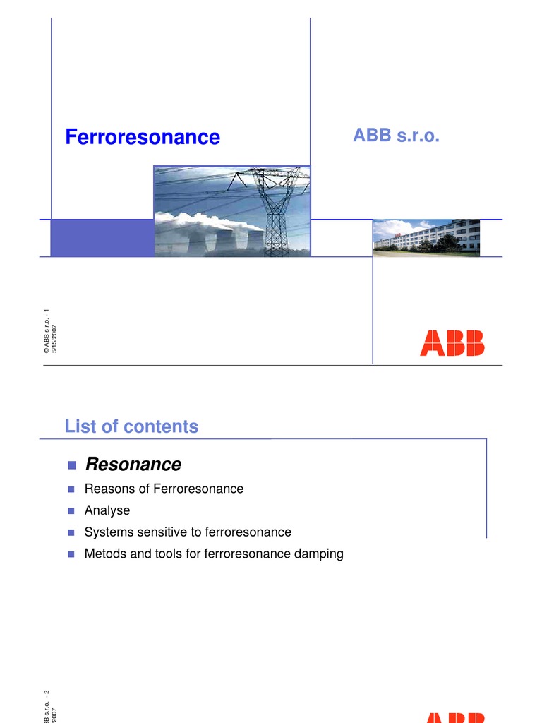 VT Guard ABB Presentation | PDF | Resonance | Transformer