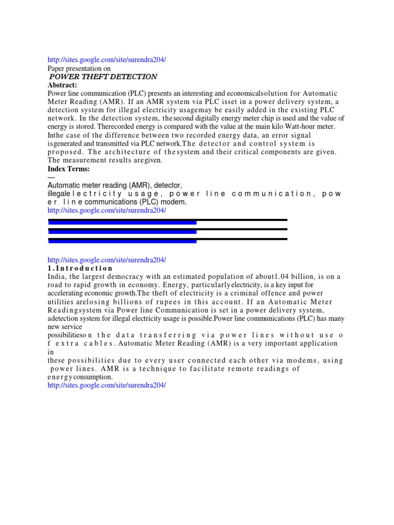 Abstract:: Power Theft Detection | Download Free PDF | Electricity ...