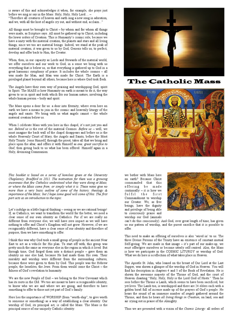 The Catholic Mass | PDF | Sacrifice | Holy Of Holies