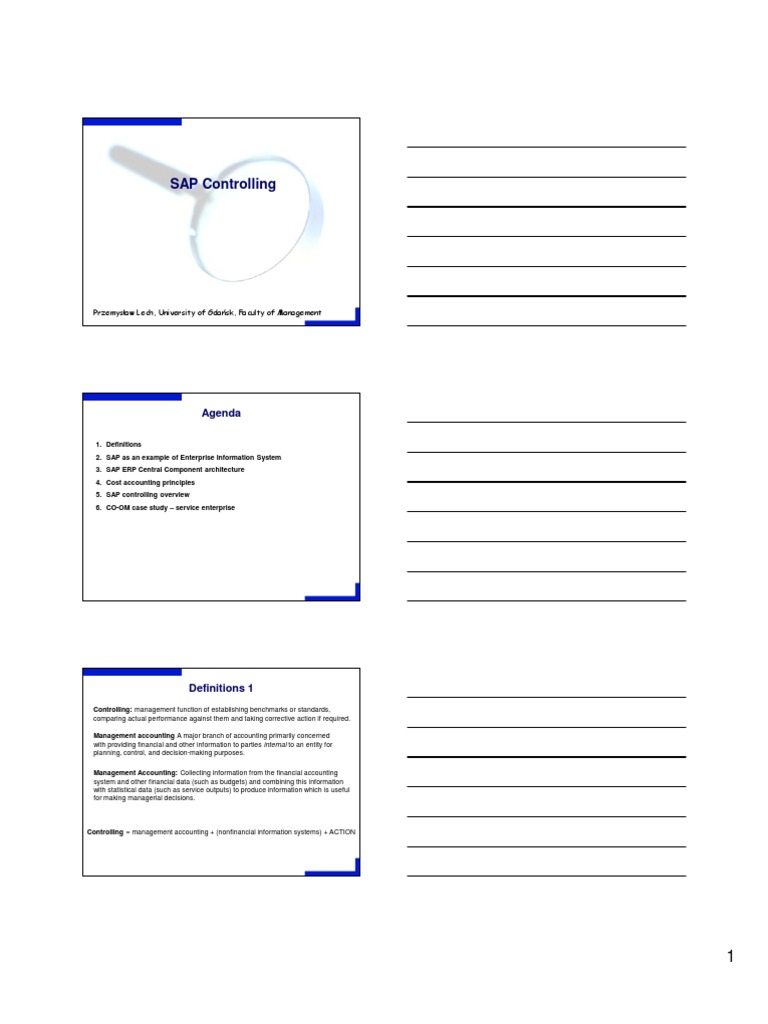 SAP Controlling - Presentation PDF | PDF | Management Accounting ...
