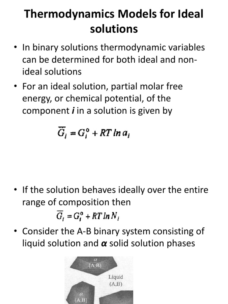 Thermodynamic Models of Solutions | PDF