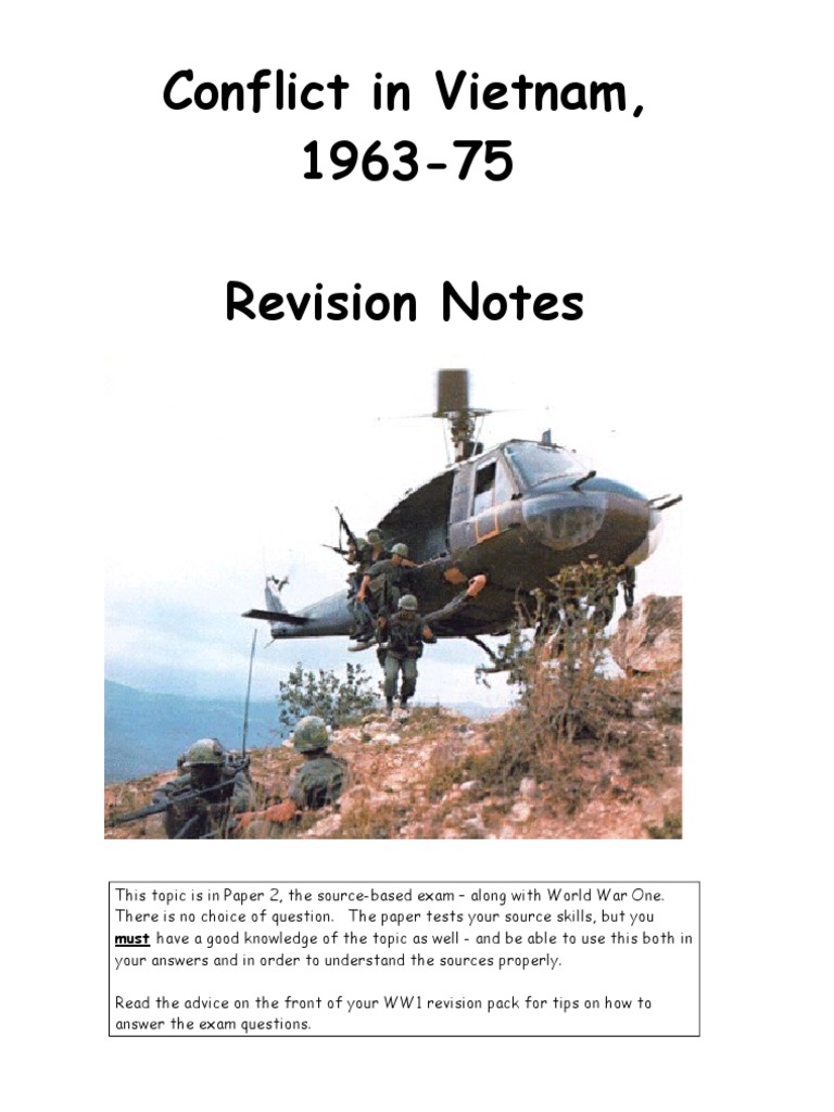 Vietnam Revision Booklet | PDF | Vietnam War | Viet Cong