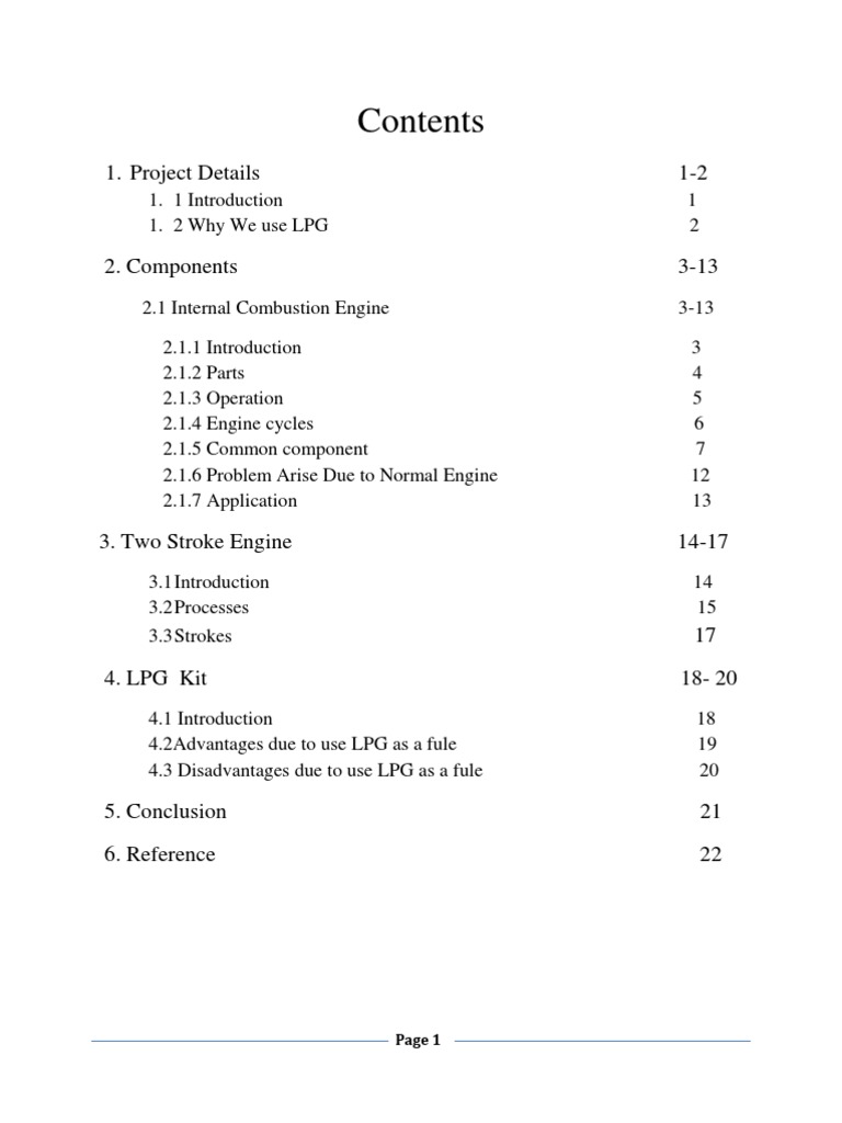 Project Report | PDF | Internal Combustion Engine | Diesel Engine