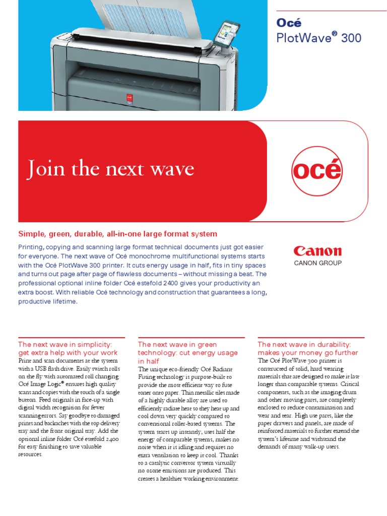 Oce Plotwave 300 Ozalit Makinasi | PDF | Image Scanner | Printer ...
